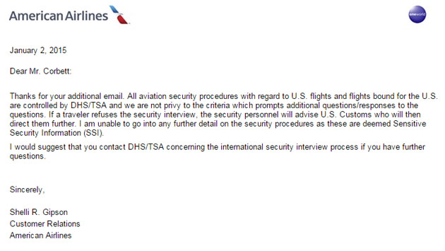 Corbett Sues TSA Over International Security Interview Program ...