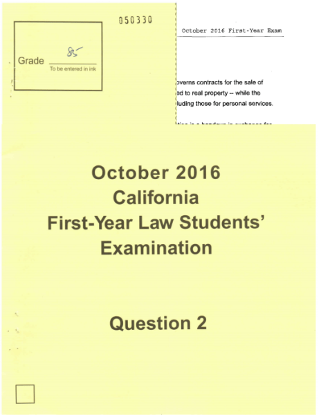 California Bar Posts My Essay as Example of How to Write Exam Answer ...